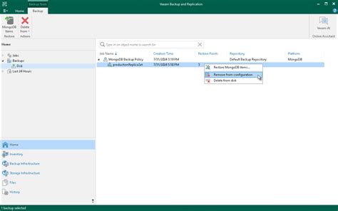 Removing Backup From Configuration Veeam Plug Ins For Enterprise