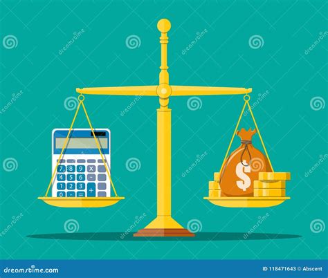 Money Balance Concept Stock Vector Illustration Of Calculation