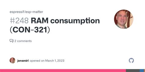 Ram Consumption Con 321 · Issue 248 · Espressifesp Matter · Github