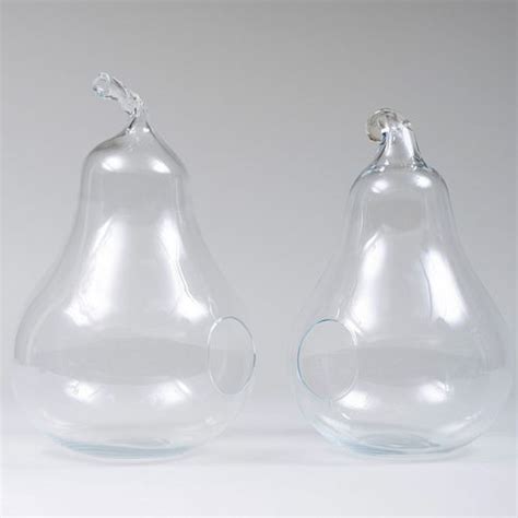 Pair Of Glass Pear Form Terrariums Sold At Auction On 8th April Stair
