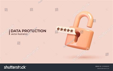 Data Protection Safety Encryption Protection Privacy Stock Vector