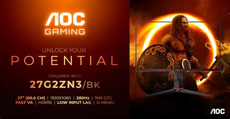 AOC GAMING 27G2ZN3 BK Fast VA De 27 Full HD A 280 Hz