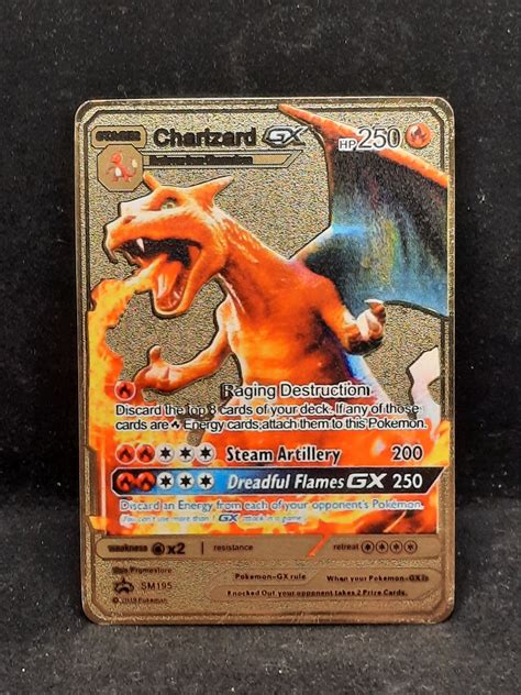 Charizard Gx Detective Pikachu Tarjeta De Pokémon De Metal Etsy México