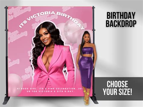 Birthday Backdrop Photo Step Repeat Edtable Backdrop Photo Step And Funeral Program Templates