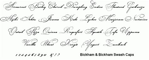 Bowfin Printworks Script Font Identification Elegant Elaborate Ornate Script Type Samples