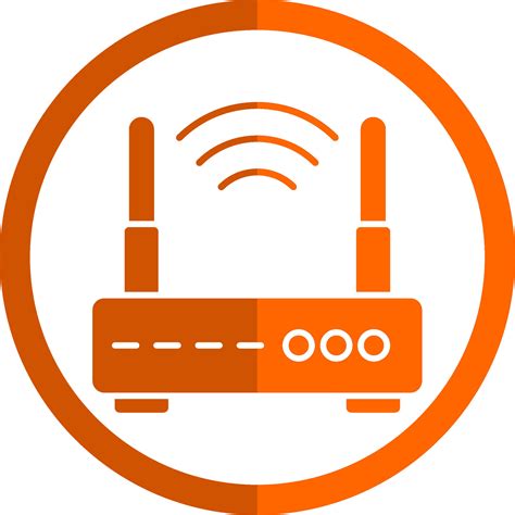 Wifi Router Glyph Orange Circle Icon 42743905 Vector Art At Vecteezy