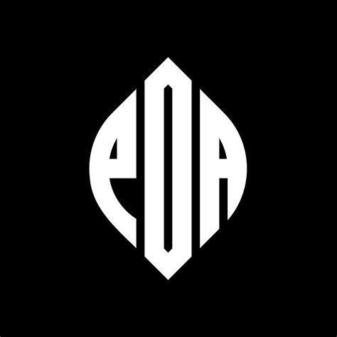 Poa Circle Letter Logo Design With Circle And Ellipse Shape Poa