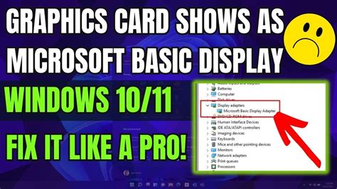 How To Fix Graphics Card Shows As Microsoft Basic Display Adapter