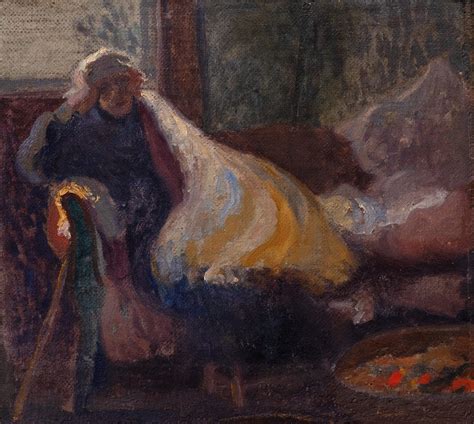 Interior En Invierno La Abuela Pintura Chilena
