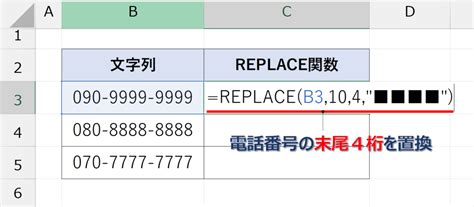 【エクセル】replace関数で指定した位置の文字を置換する方法。複数条件でも変換が可能 Excelの森