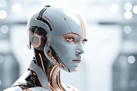 Premium Photo D Rendering Robot Or Cyborg In Front Of A Blue Background