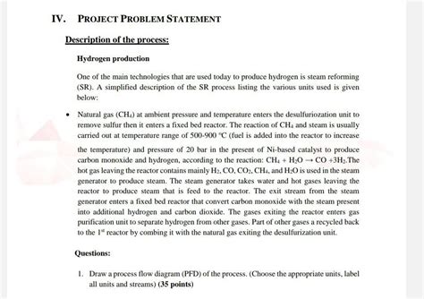 Solved Please Draw A Process Flow Diagram PFD Of The Chegg Com
