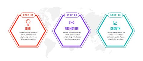 3 Step Business Infographic Process Chart Vector Image