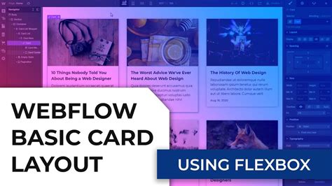 Webflow Card Layout With Flexbox Youtube