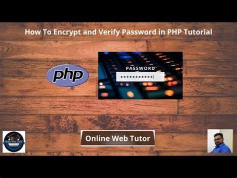 Online Web Tutor How To Encrypt And Verify Password In PHP Example