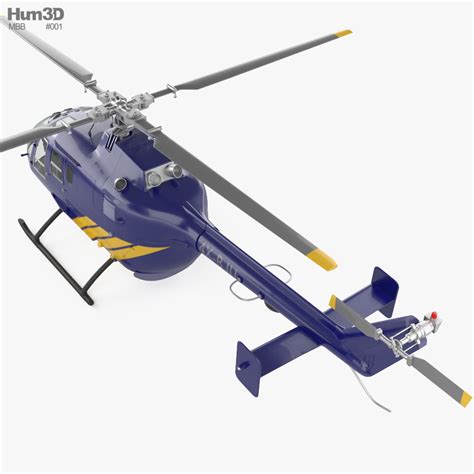 Mbb Bo 105 3d Model Download Helicopter On