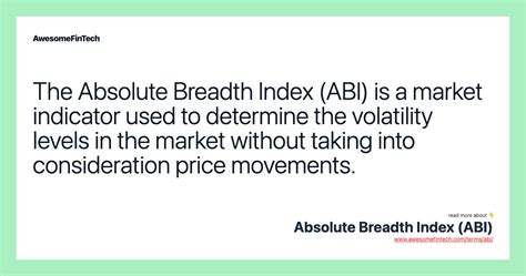 Absolute Breadth Index Abi Awesomefintech Blog