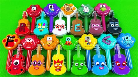 Numberblocks And Alphablocks Looking Slime With Cello Feet Colorsful Mix Satisfying Asmr Video
