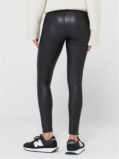 Pieces New Shiny Leggings Black Very