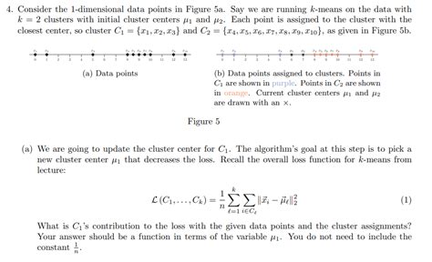 solved 4 consider the 1 dimensional data points in figure