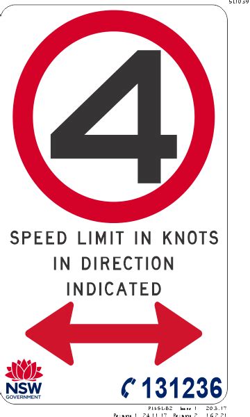 Speed Limit In Knots Sl1039double Transport For Nsw