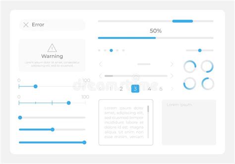 Sliders Ui Elements Kit Stock Vector Illustration Of Icon