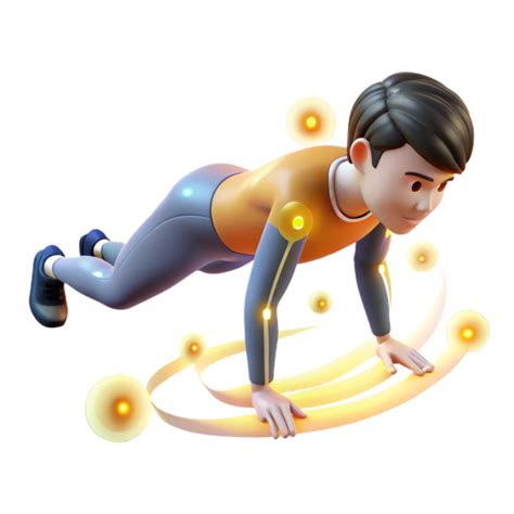 3d Animation Plank Exercise Fitness Strength Training 56550248 Png
