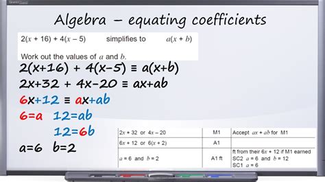Equating Coefficients