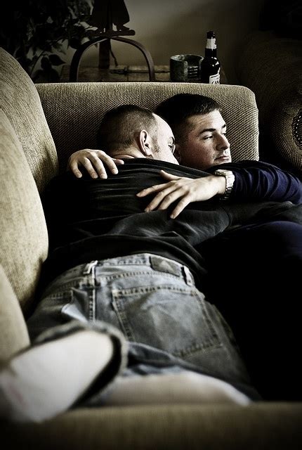Two Guys Cuddling