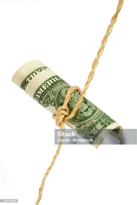 Shoestring Budget Dollar String Or Twine Tied In A Bow Isolated On