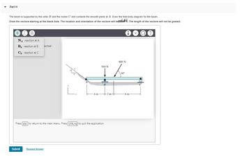 Answered Part H The Beam Is Supported By The Roller B And The Rocker C