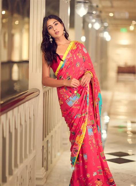 Sara Ali Khan Pics In Saree