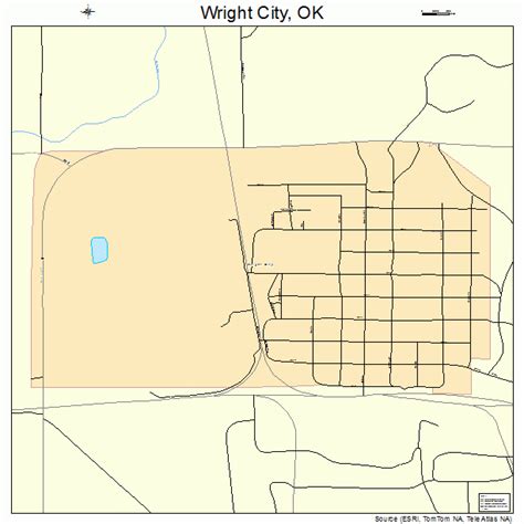 Wright City Oklahoma Street Map 4082200