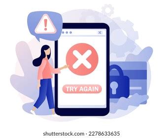 Payment Error Cashless Nfc Payment Failed Stock Vector Royalty Free