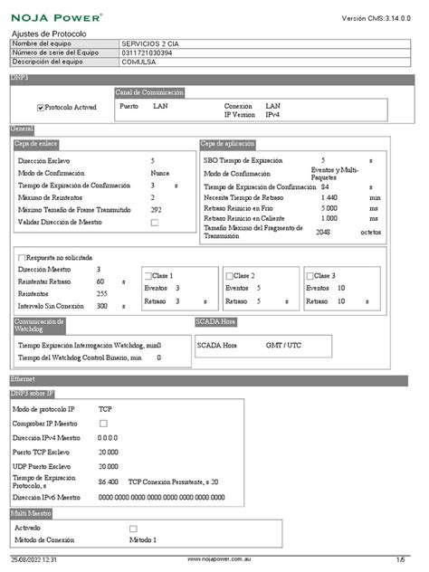 Mapa De Variables Dpn3 Noja Power Pdf Protocolos De Internet