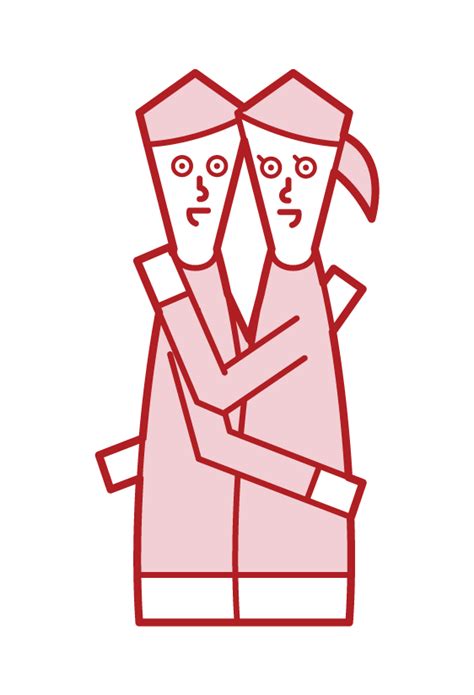 커플 포옹 일러스트 무료 일러스트 소재집 Kukukeke