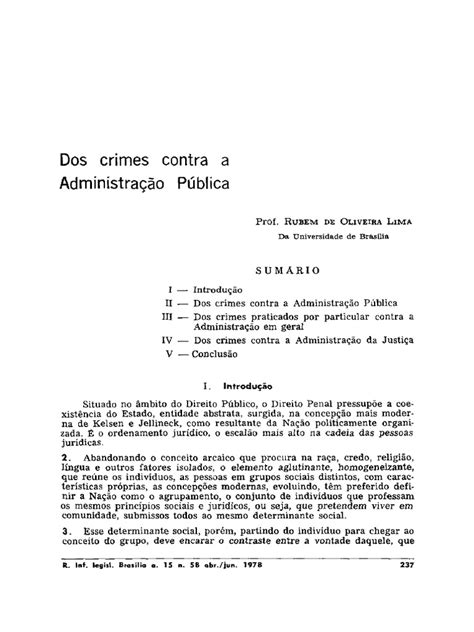 Dos Crimes Contra A Administração Pública Pdf