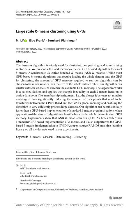 Pdf Large Scale K Means Clustering Using Gpus