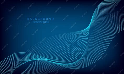 Premium Vector Abstract Gradient Background Wave Element For Design Trendy Color Blue