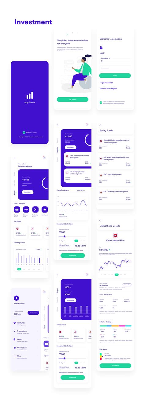 Multipurpose Finance App Ui Kit On Behance