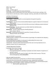 PSYCH Docx What Is Psychology Psych Soul Ology Scientific Study Of Psychology