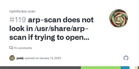 Arp Scan Does Not Look In Usr Share Arp Scan If Trying To Open Ieee