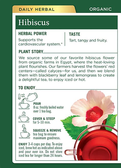 4 Pack Traditional Medicinals Organic Hibiscus Tea Bags 16 Ct