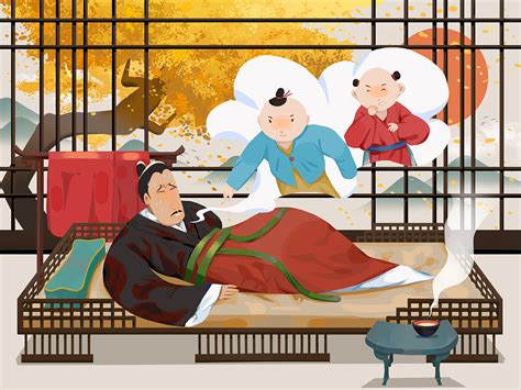 古风男肚子疼云小孩嘲笑小太阳3777 站酷zcool