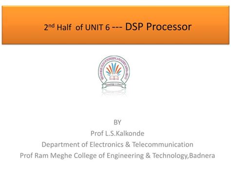Digital Signal Processing Pptx