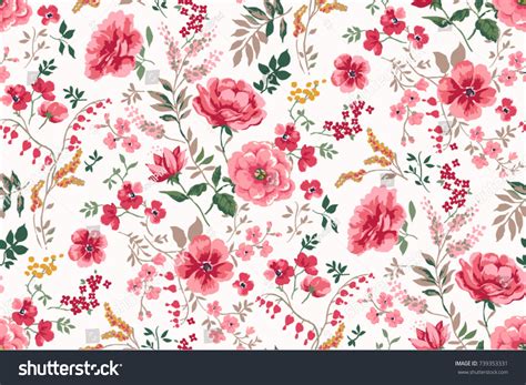 Trendy Seamless Floral Pattern Vector Stock Vector Royalty Free