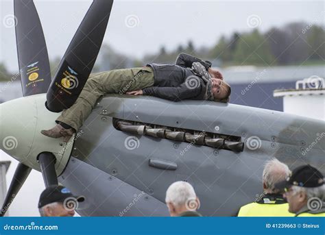 Supermarine Spitfire Mk XVI Airshow Editorial Stock Photo Image Of