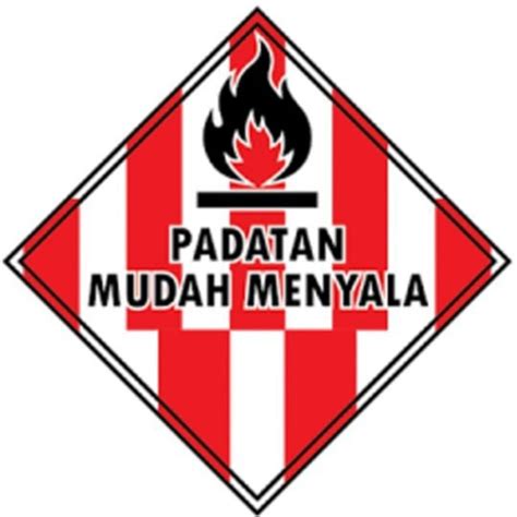 Jual Stiker 15x15cm Padatan Mudah Menyala Simbol Limbah B3 Jakarta