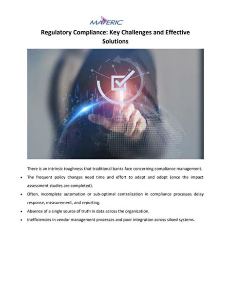 Regulatory Compliance Key Challenges And Effective Solutionspdf Financial Regulation Economy