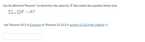 Solved Use The Binomial Theorem To Determine The Value For Chegg